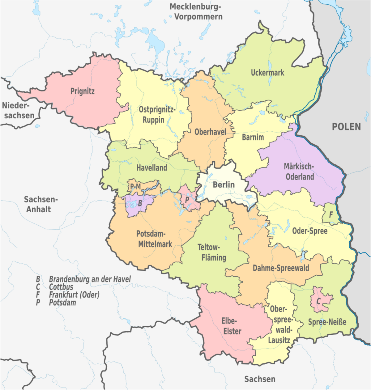 Datei:Brandenburg, administrative divisions - de - colored.svg – Koch-Wiki